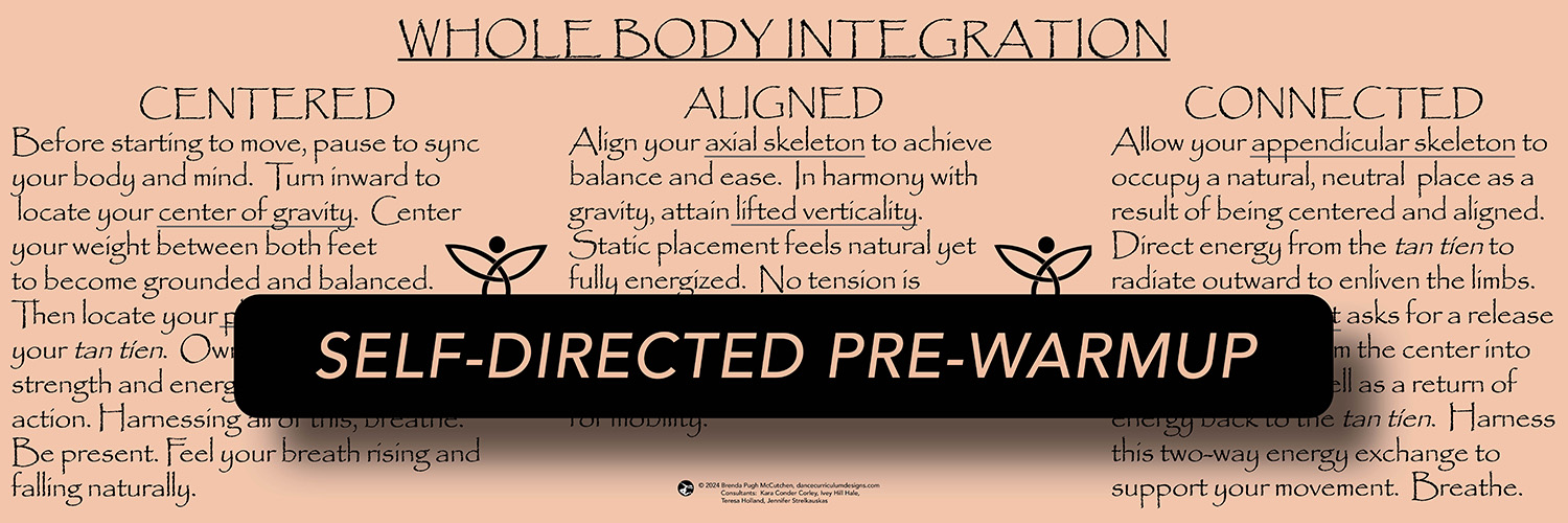 Pre-Class Preparation: WHOLE BODY INTEGRATION – Dance Curriculum Designs